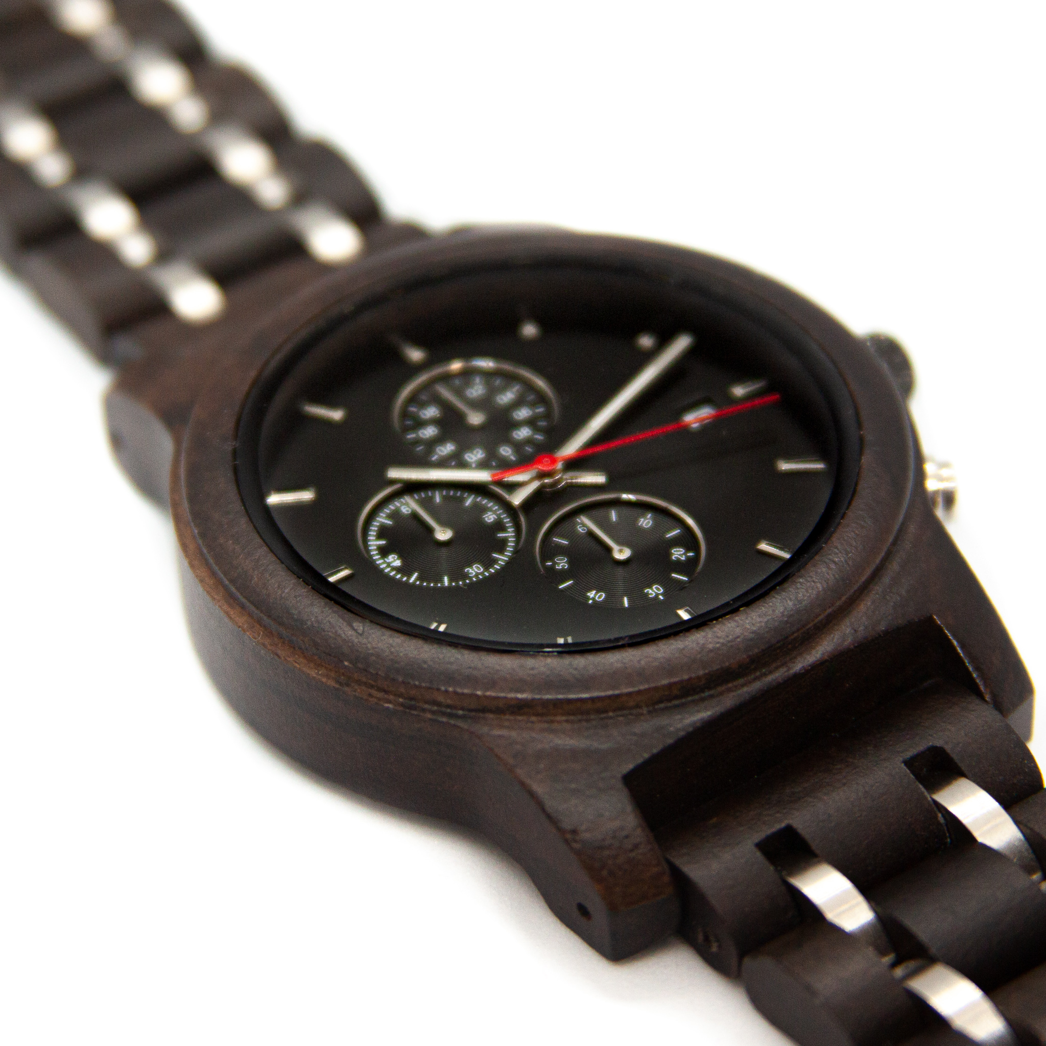 Reloj de madera y acero inoxidable modelo Kin - Woodenson México