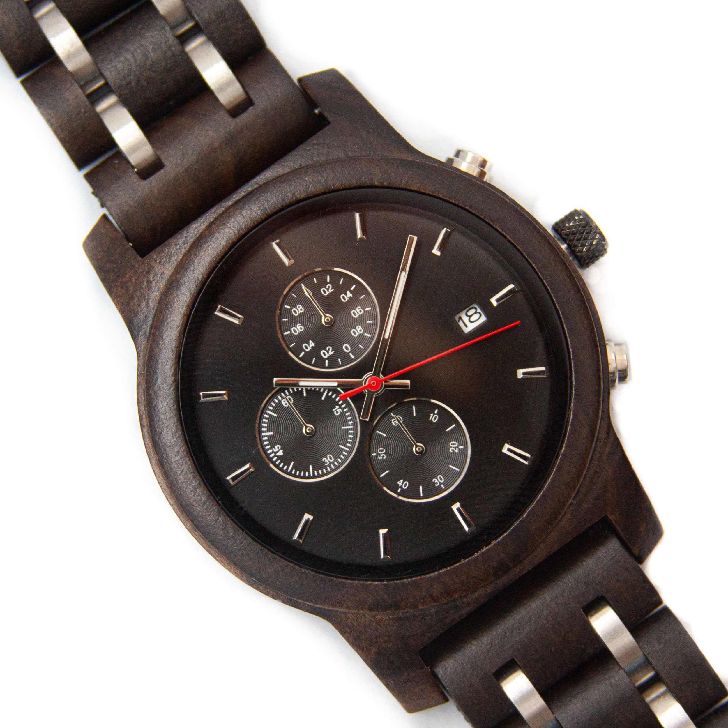 Reloj de madera y acero inoxidable modelo Kin - Woodenson México